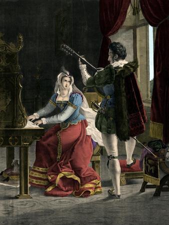 'Mary Stuart and David Rizzio' Giclee Print | Art.com