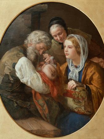 'Young mother first visit at her parents, 1869' Giclee Print - Mathilde ...