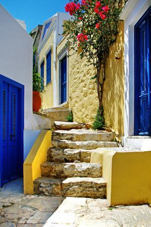 Pretty Colored Streets of Greek Islands Photographic Print - Maugli-l ...