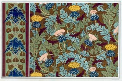 Designs for Wallpaper Borders and Printed Fabric: Crows and Cicadas and ...