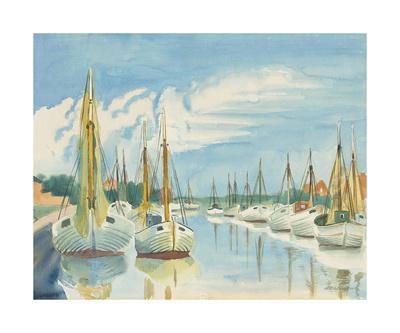 Kutter im M¸hlengraben (Leba) Premium Giclee Print - Max Pechstein ...
