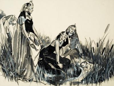 'Moses Is Found Among the Bullrushes' Giclee Print - McConnell | Art.com