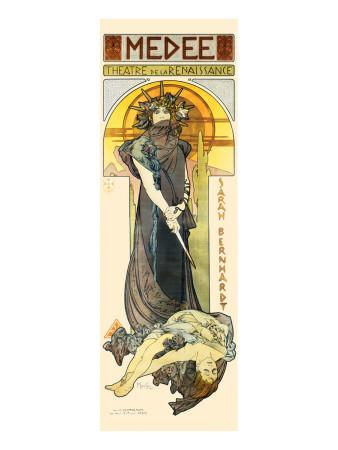'Medee' Premium Giclee Print - Alphonse Mucha | Art.com