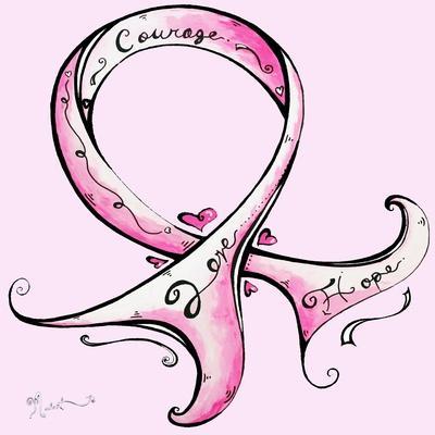 'Pink Breast Cancer Ribbon' Art Print - Megan Aroon Duncanson | Art.com