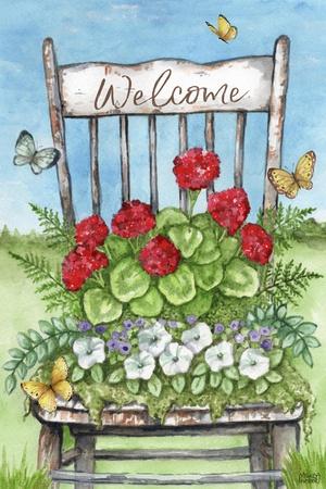'Welcome Chair in Garden' Giclee Print - Melinda Hipsher | Art.com