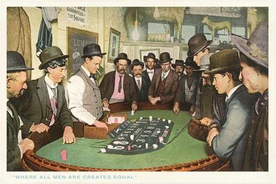 'Men at Gambling Table' Art Print | Art.com