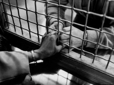 'Prisoner Ronald Gallagher and Wife Holding Hands' Photographic Print ...