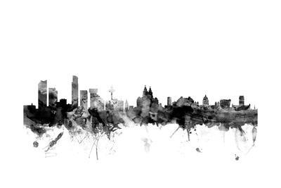 'Liverpool England Skyline' Art Print - Michael Tompsett | Art.com