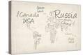 'Writing Text Map of the World Map' Art Print - Michael Tompsett | Art.com