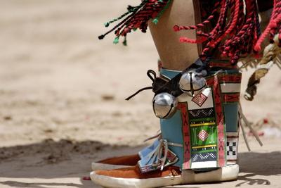 'Moccasins of a Zuni Pueblo Red-Tailed Hawk Dancer at the Gallup ...