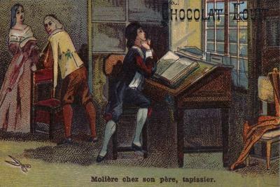Moliere, French Playwright, in the House of His Father, an Upholsterer ...