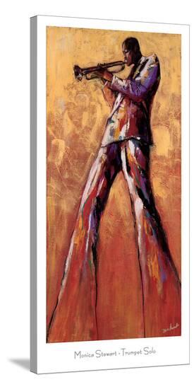 Trumpet Solo Framed Canvas Print by Monica Stewart at Art.com