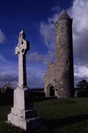 'Monolithic High Crosses and O'Rourke's Tower in Monastic Complex on ...