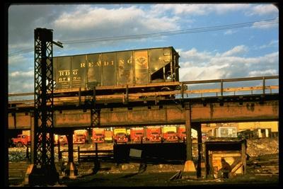'Moody Sunlight Showing Hopper Car of the Reading Railroad Idle on ...