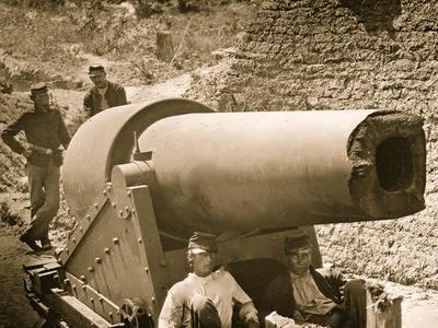 'Morris Island, South Carolina. 300-pounder Parrot Rifle after bursting ...