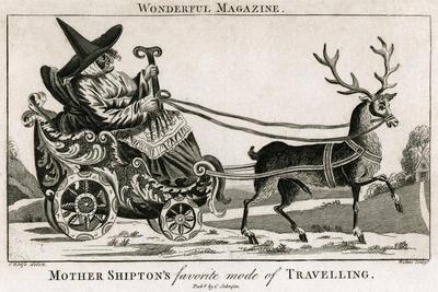 'Mother Shipton in a Reindeer-Drawn Carriage' Giclee Print | Art.com
