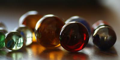 'Multiple Solid Colored Marbles with Deep Contrast' Photographic Print ...