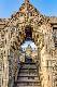 'Borobudur Temple, Java, Indonesia.Carved stone archway leading up ...