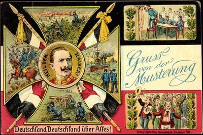 'Musterung, Deutschland, Kaiser Wilhelm II, Marine' Giclee Print | Art.com