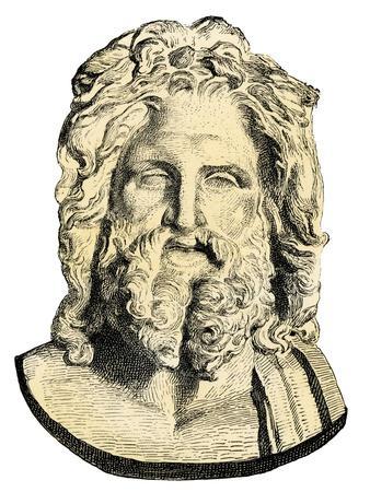 Myths and Legends: Representation of Zeus (Jupiter), God of Greek (Or ...