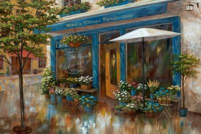 'Anna's Corner Flower Shop' Art Print - Nan | Art.com
