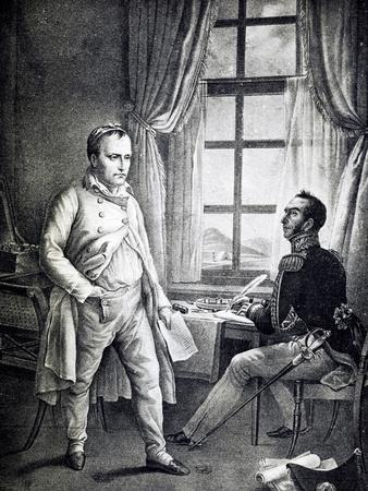 Napoleon at St Helena Recounting His Memoirs to General Gaspard ...