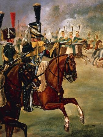 Napoleonic Wars - French Cavalry Officers Chasing Cossacks During ...