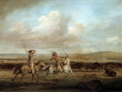 Native Americans Hunting Bison