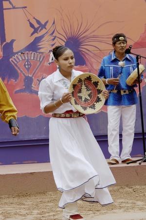 'Navajo Blue Eagle Dancer Performing the Basket Dance at the Gallup ...
