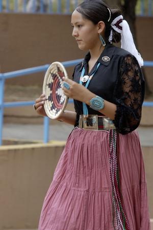 'Navajo Blue Eagle Dancer Performing the Basket Dance at the Gallup ...