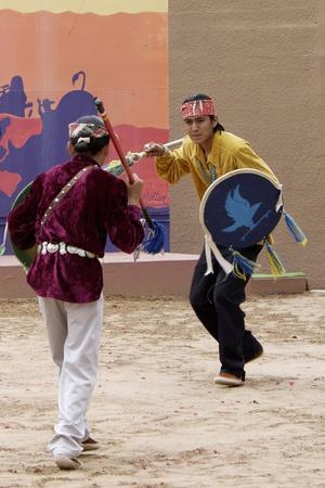 'Navajo Blue Eagle Dancer Performing the Shield Dance at the Gallup ...