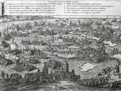 'Naval Battle During the Flanders War Fought Against the Spaniards ...