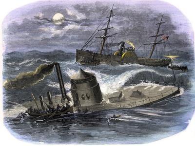 'Naval Battle of the Secession War: Wrecking of the Iron Hull ...