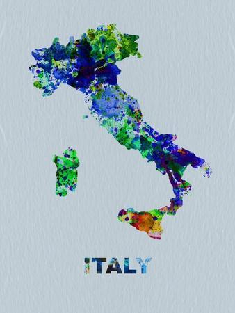 'Italy Color Splatter Map' Art Print - NaxArt | Art.com