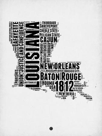 Louisiana Word Cloud 2 Art Print - NaxArt | Art.com