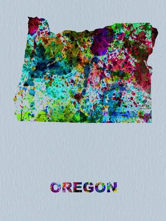 'Oregon Color Splatter Map' Art Print - NaxArt | Art.com