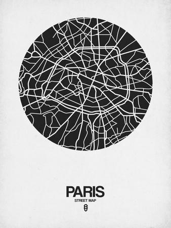 Black And White Map Of Paris