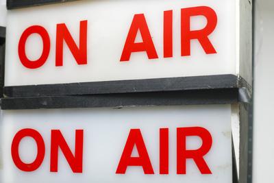 'New York City, New York, USA. Vintage 'On Air' signs from a TV or ...
