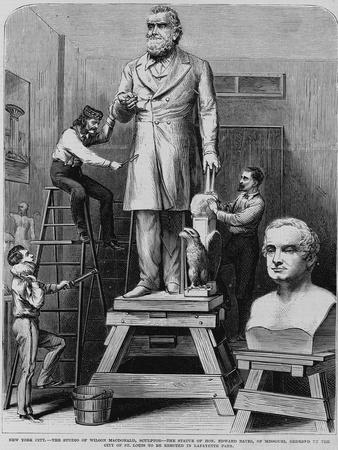 New York City - the Studio of Wilson Macdonald, Sculptor - the Statue ...