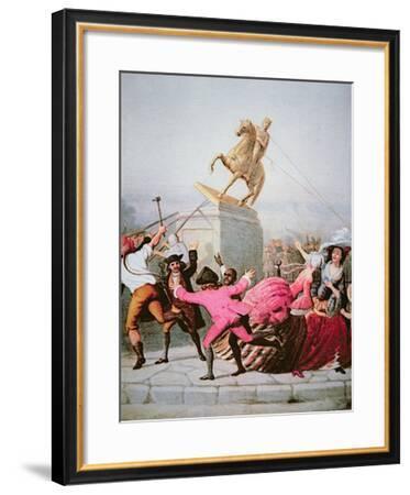 New York Patriots Pull Down the Statue of George Iii at Bowling Green ...