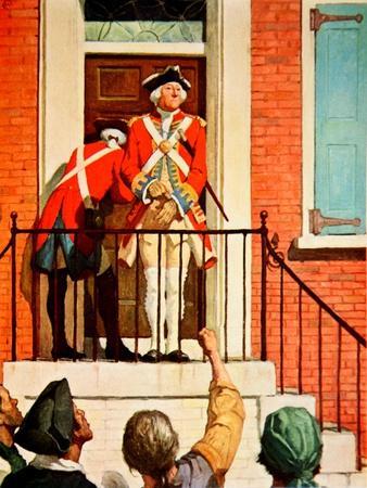 'Captain Tennant with the Crowd in Front (Colour Litho)' Giclee Print ...