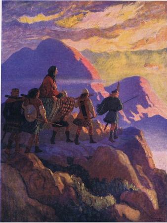 'Helen Descends the Glen of Stones, from the Scottish Chiefs Published ...