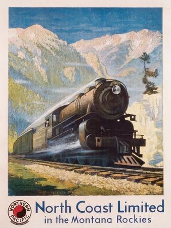 North Coast Limited in the Montana Rockies, Northern Pacific ...