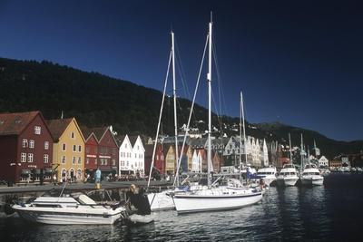 Norway, Bergen, Bryggen, Old Wharf, Tyskebryggen, German Wharf ...