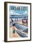'Ocean City, New Jersey - Lifeguard Stand' Art Print - Lantern Press ...