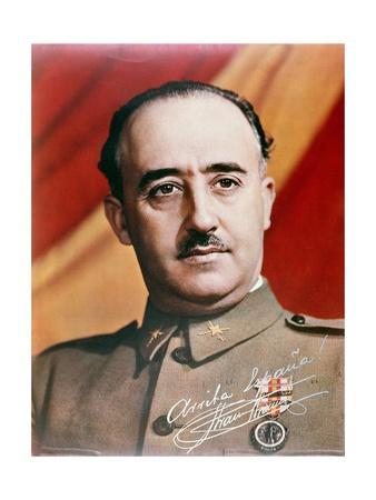 Official Portrait of General Francisco Franco Giclee Print by | Art.com