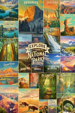 'Oil Painting National Park Series - Collage - Explore our National ...