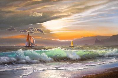 Sailboat Sunset Paintings
