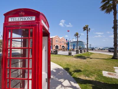 'Old British Telephone Call Box at the Cruise Terminal in the Royal ...