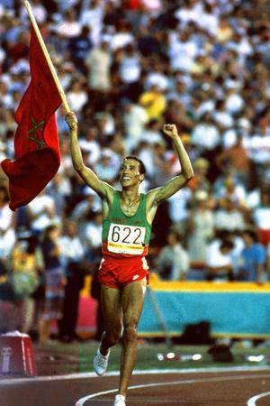 Olympic Games in Los Angeles, 1984 : Moroccan Athlet Said Aouita Win ...
